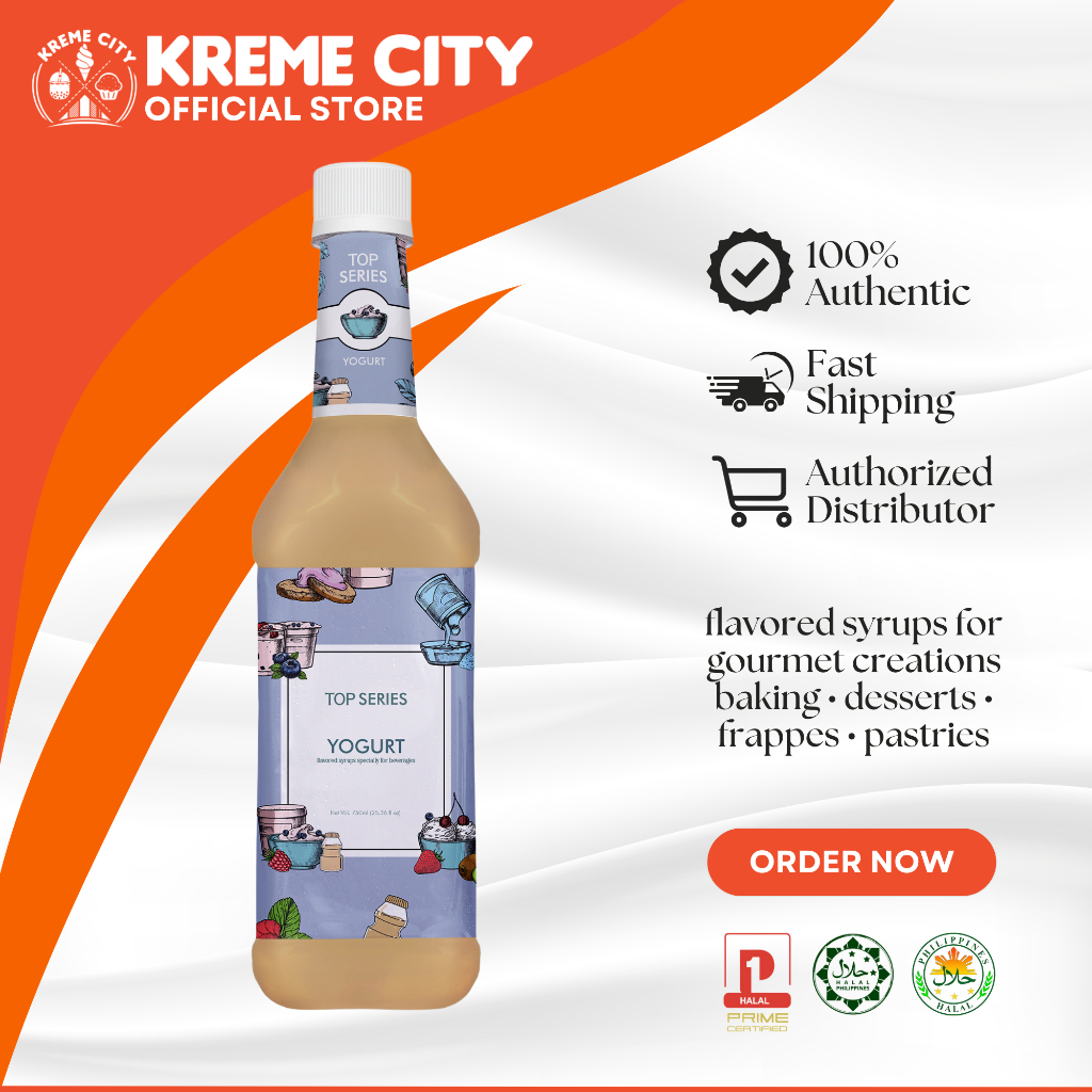 TOP Creamery Top Series Yogurt Syrup 750ml | Shopee Philippines