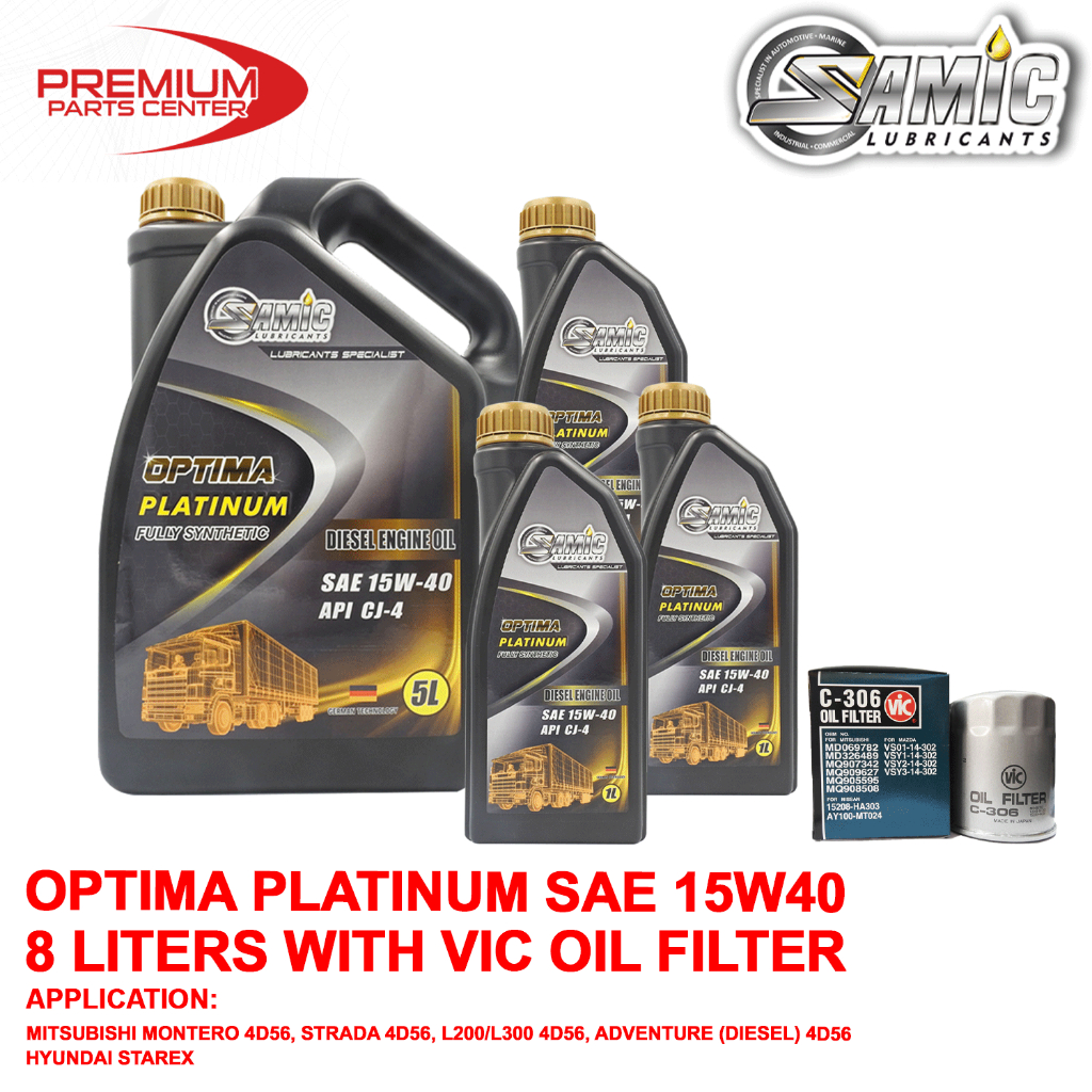 SAMIC OPTIMA PLATINUM 15W-40 8 liters MITSUBISHI MONTERO STRADA ...