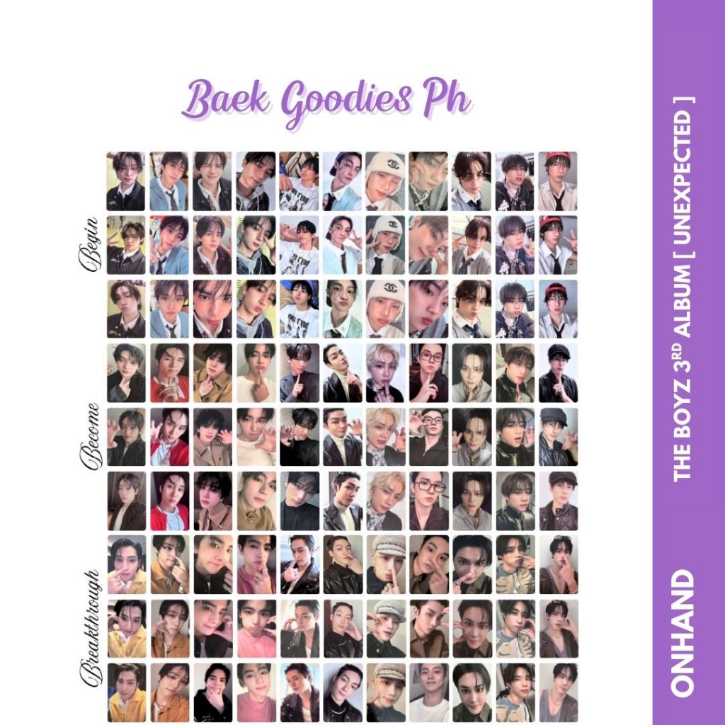 TBZ The Boyz Unexpected Official Photocards | Shopee Philippines