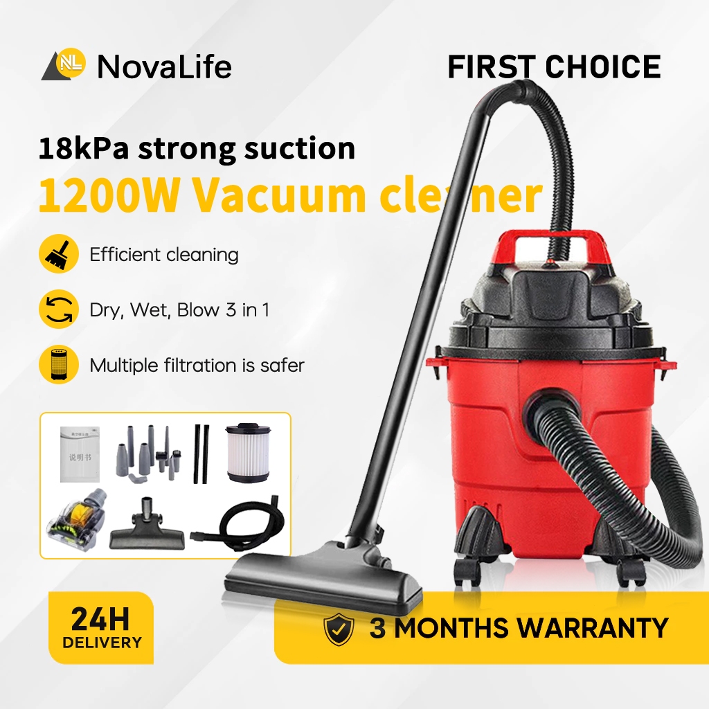 Vacuum Cleaner 15L/1200W Wet/Dryer/Blow 3 In1 Household Carpet Vacuum ...