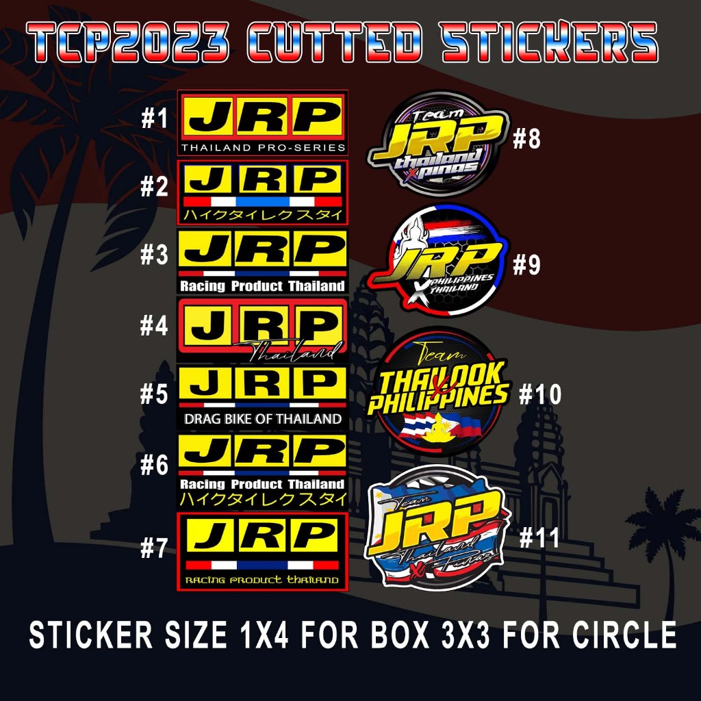 JRP NGO Thailand Waterproof Vinyl Sticker for Motorcycle Thailook ...