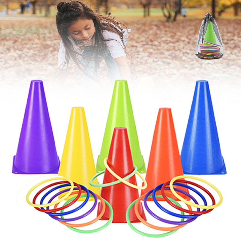 Soft Plastic Cones Ring Toss Game Carnival Party Games Ring Toss Party ...
