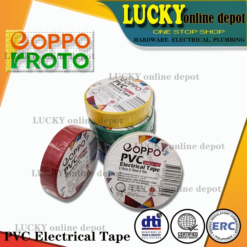 EOPPO/ROTO PVC ELECTRICAL TAPE :18mmx16mm / 18mmx4m | Shopee Philippines