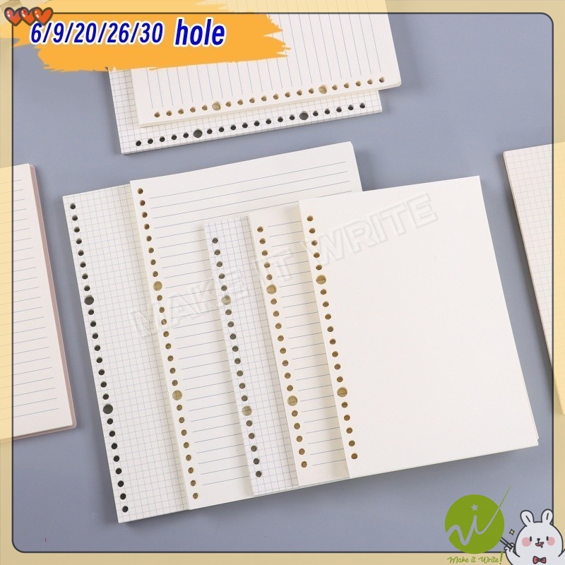 A5/B5/A4 notebook inner core Refill pages/loose leaf Notebook binder 60 ...
