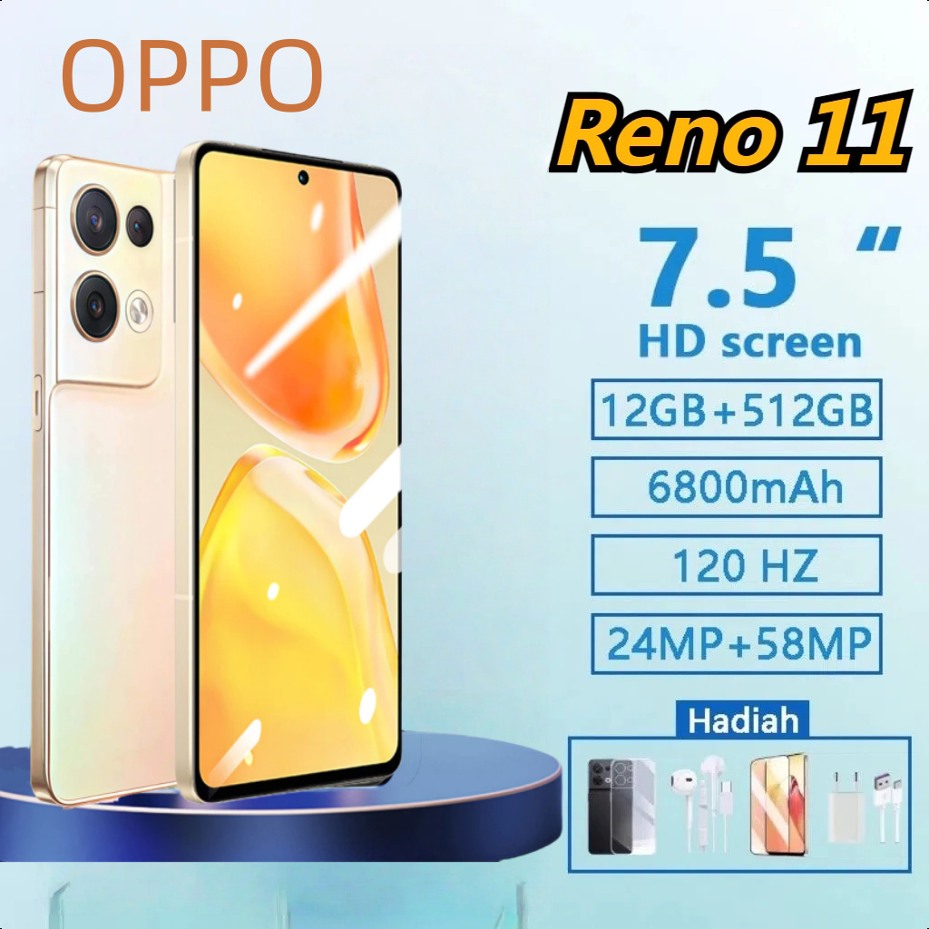 Cellphone Reno 11 2025 Original Phone 12GB+512GB 6800mAh Smartphone 7.5 ...