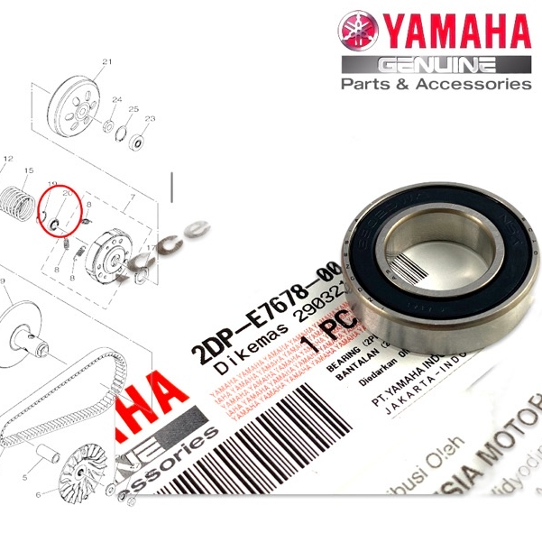 BEARING BALL 6902 NMAX/MIO i125/CLICK125/GEAR/GRAVIS TORQUE DRIVE 2DP ...