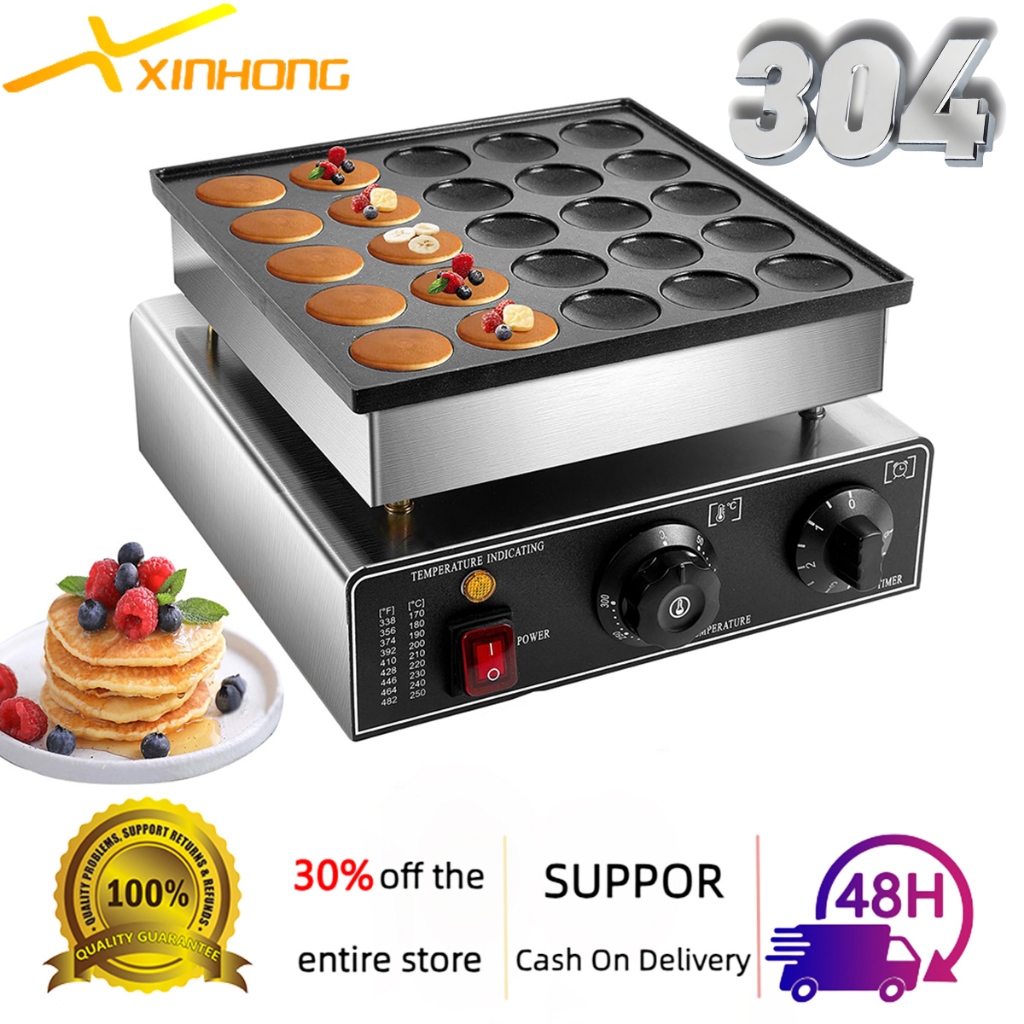Commercial Pancake Maker Electric Poffertjes Machine with 25 Holes ...