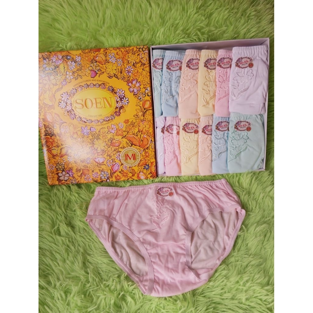 SOEN Panty bikini Embroidery and Print 12 pcs/6pcs random design ...