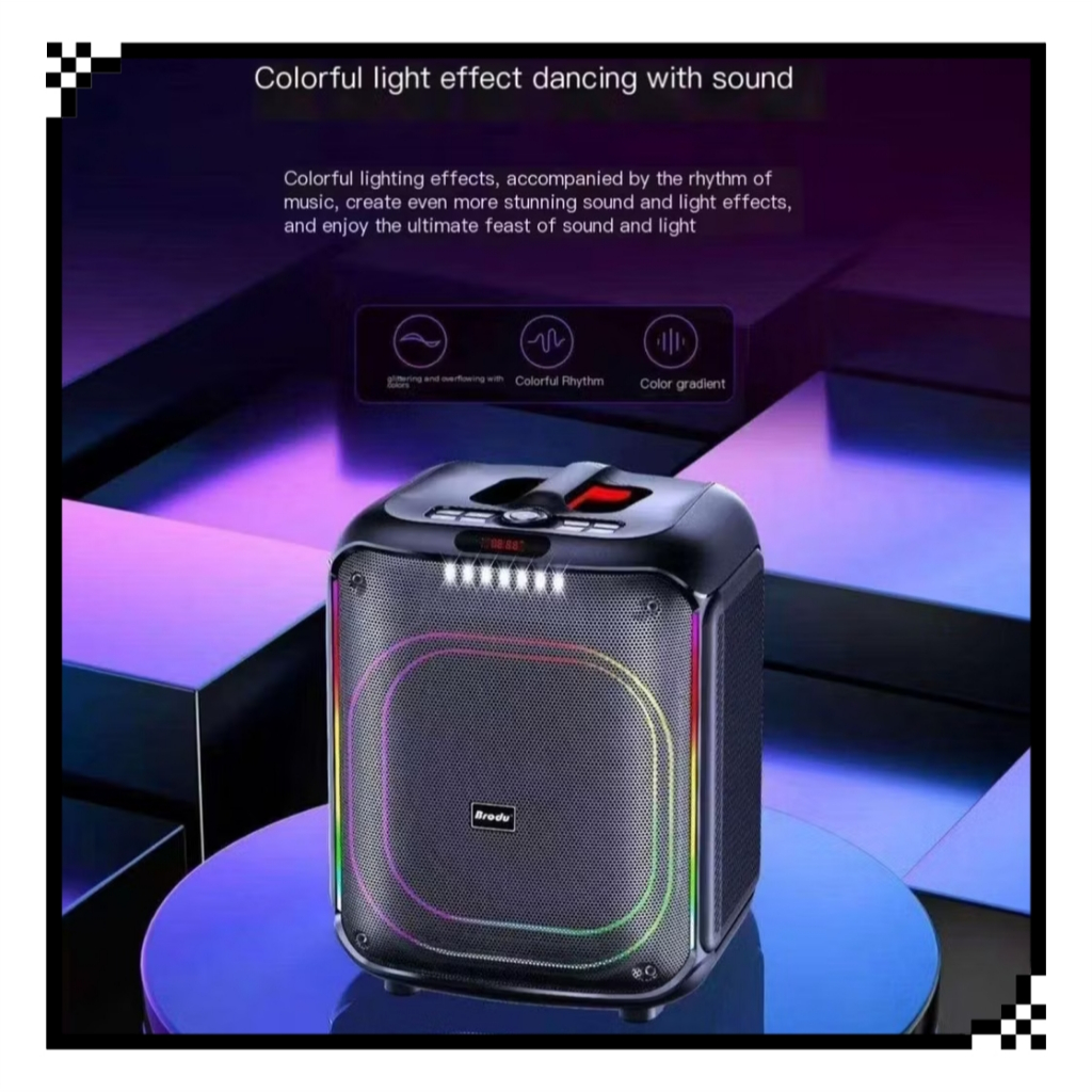 Brodu BTS-2187 Bluetooth Speaker Karaoke Speaker FlashLight HighQuality ...