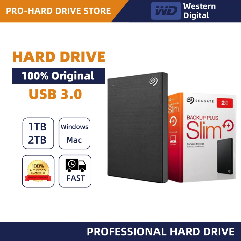 Seagate External Hard Drive One Touch 1TB/2TB USB 3.0 Slim Portable ...