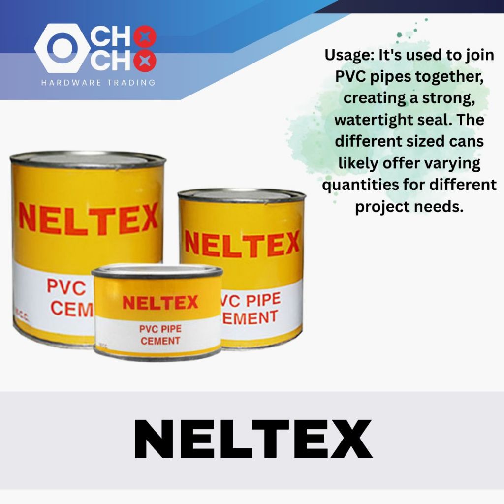 NELTEX SOLVENT CEMENT/PVC PIPE CEMENT (100CC 200CC 400CC) | Shopee ...