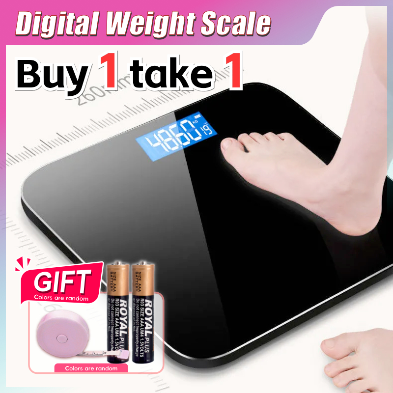 Electronic Human Digital Weighing Scale Large Tempered Glass LED HD ...