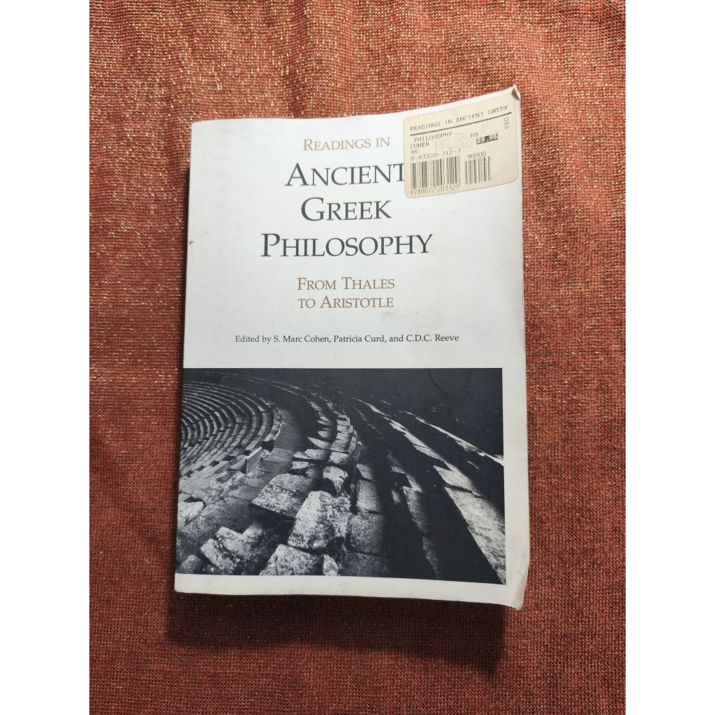 Readings in Ancient Greek Philosophy: From Thales to Aristotle by C.D.C ...