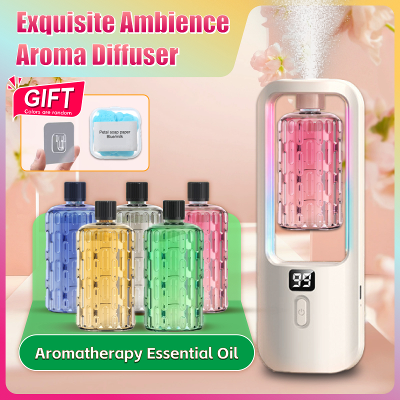 Automatic Aroma Diffuser, Digital Display, Rechargeable Aroma Machine ...