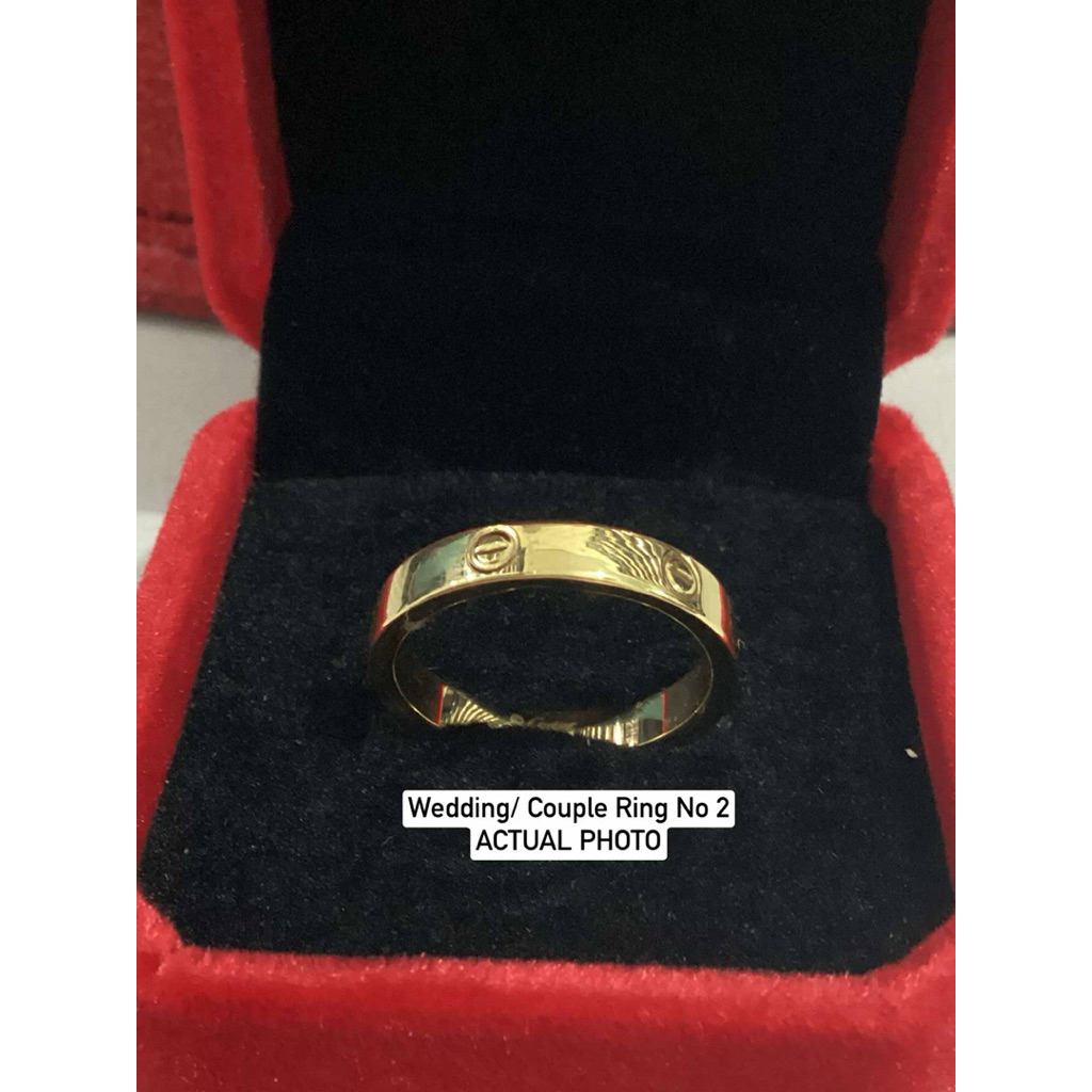 Pawnable 18k Wedding/ Couple Ring No 2 ( 1 RING ONLY ) | Shopee Philippines