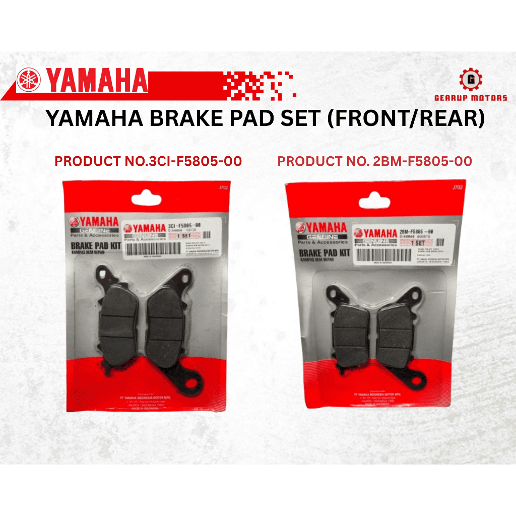 YAMAHA BREAK PAD FOR NMAX V1/V2 (REAR/FRONT) 3CI-F5805-00 | Shopee ...