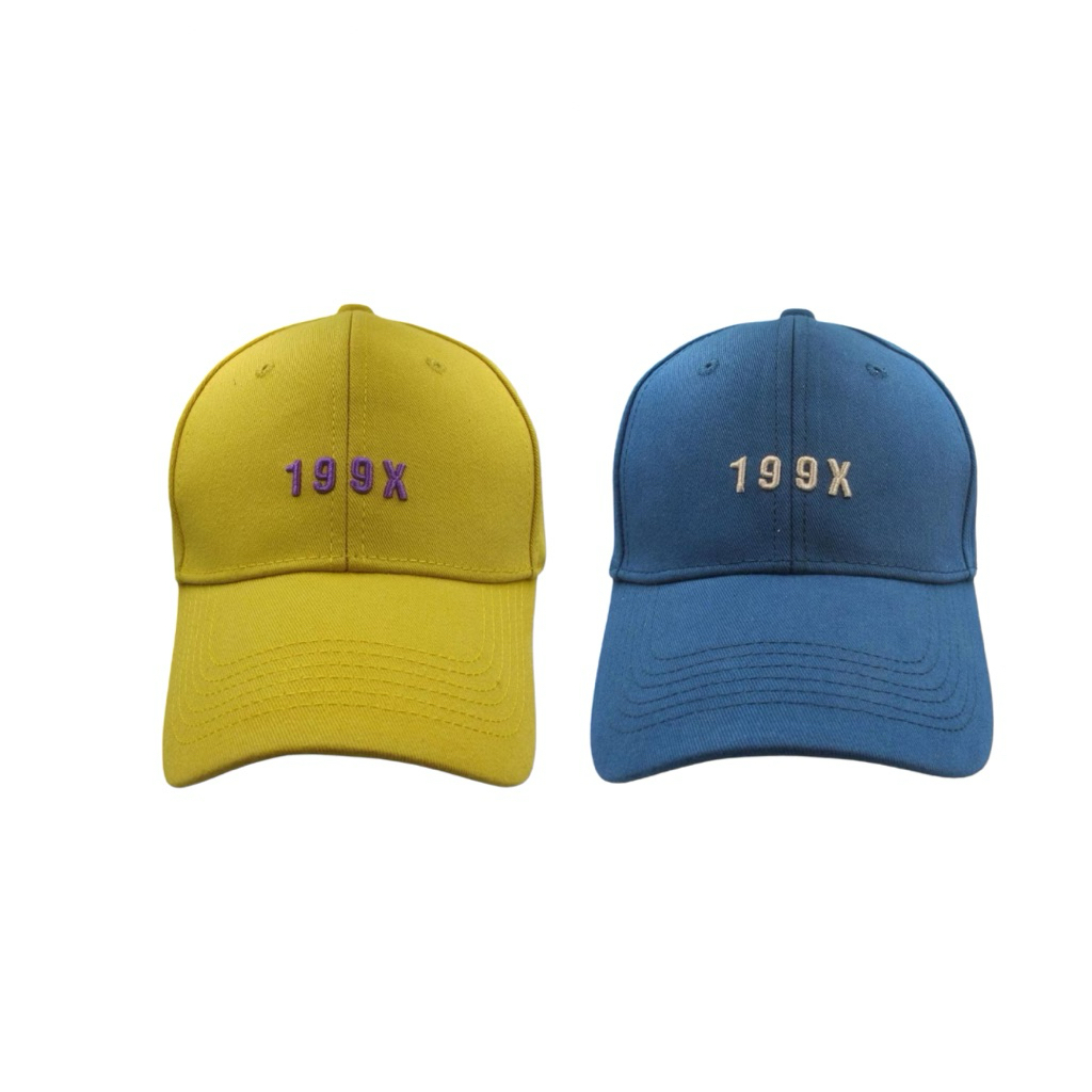 199X Embroidered BLUE / YELLOW Baseball Cap (Curved Brim) | Shopee ...
