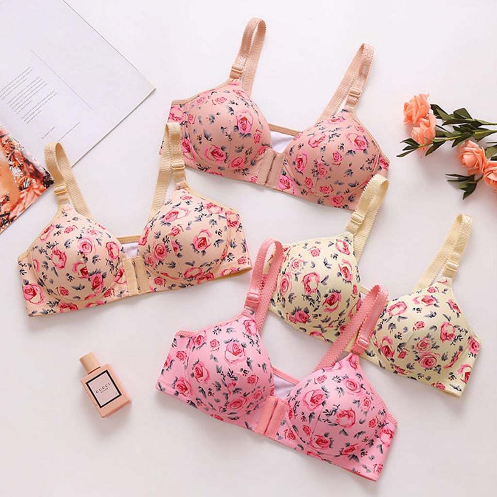 Front-clasp anti-sagging push-up wireless bra with underarm fat control ...