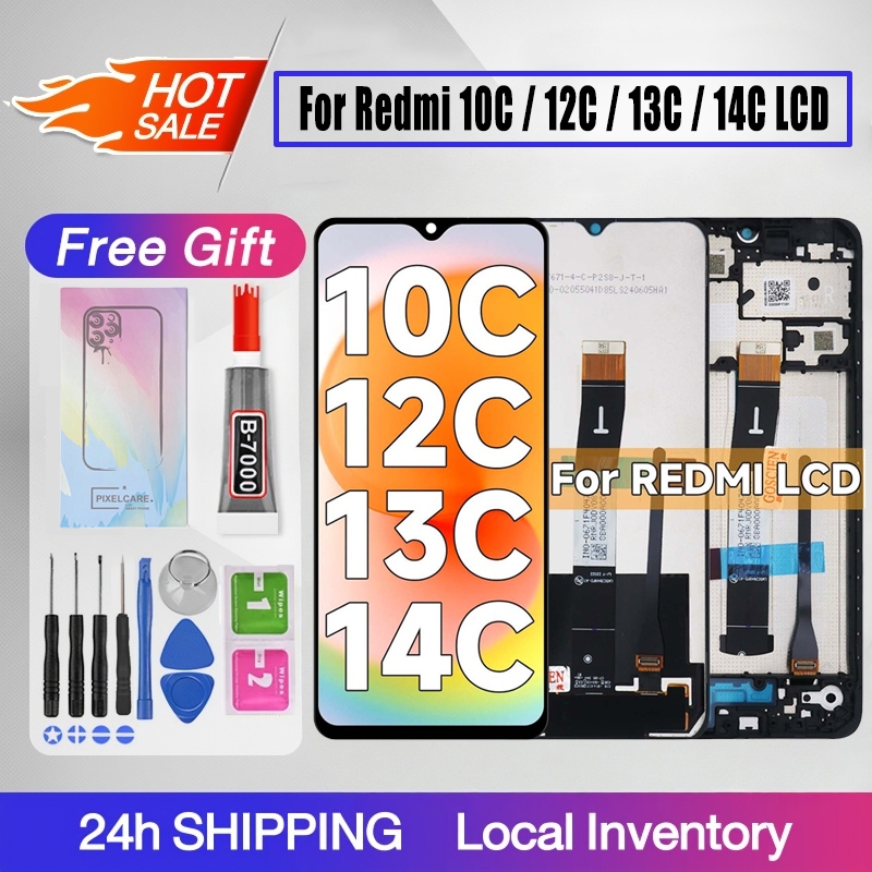Techparts LCD For Redmi 10C / 12C / 13C / 14C + Screen parts + Free ...