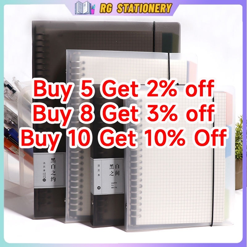 Binder Notebook A5/B5/A4 Refillable Binder refill notebook school ...