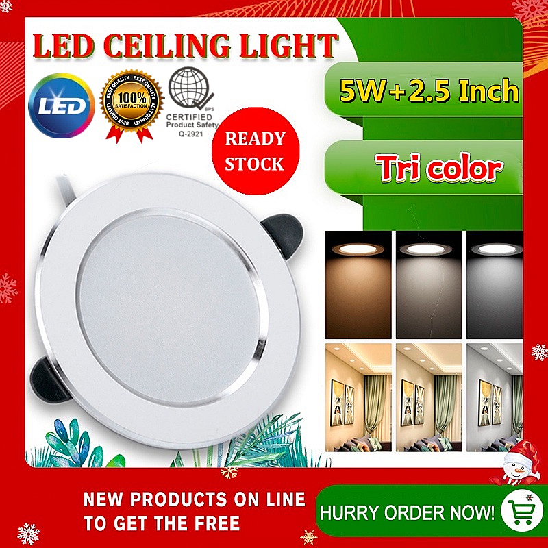 Tri Color LED Pin Light Living Room Ceiling Light 5W 2.5 Inch LED Down ...