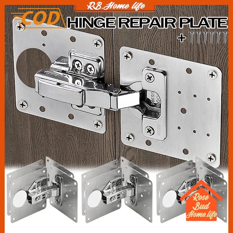 Stainless Steel Hinge Repair Plate Wardrobe Cabinet Door Repair Plate ...