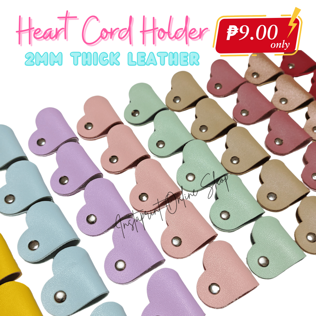 HEART SHAPE CORD LEATHER | PRE CUT & READY-MADE | Cable Organizer ...