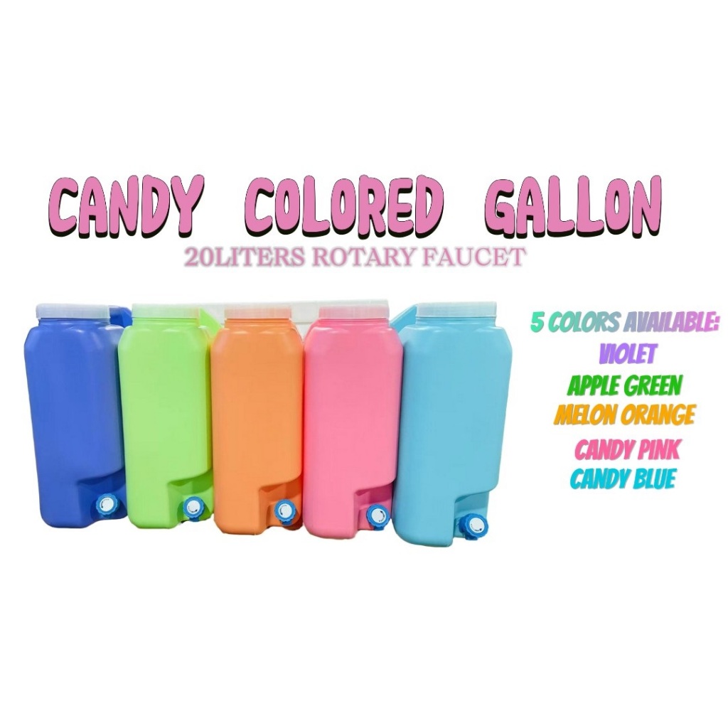 COLORED Gallon Container 20Liters/5Gallon Size /Mineral Water Container ...