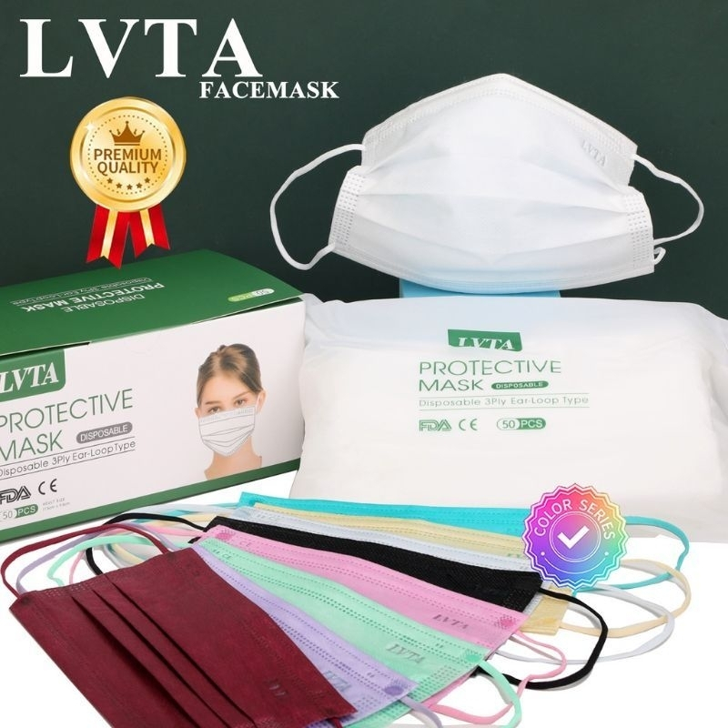 3PLY LVTA FACEMASK (AUTHENTIC) | Shopee Philippines