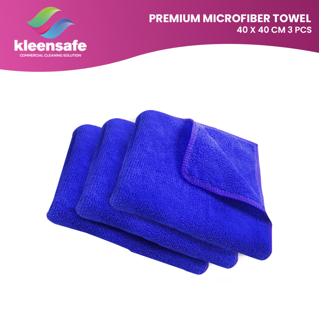 Kleensafe 40cmx40cm Premium Microfiber Cleaning Cloth Multipurpose ...