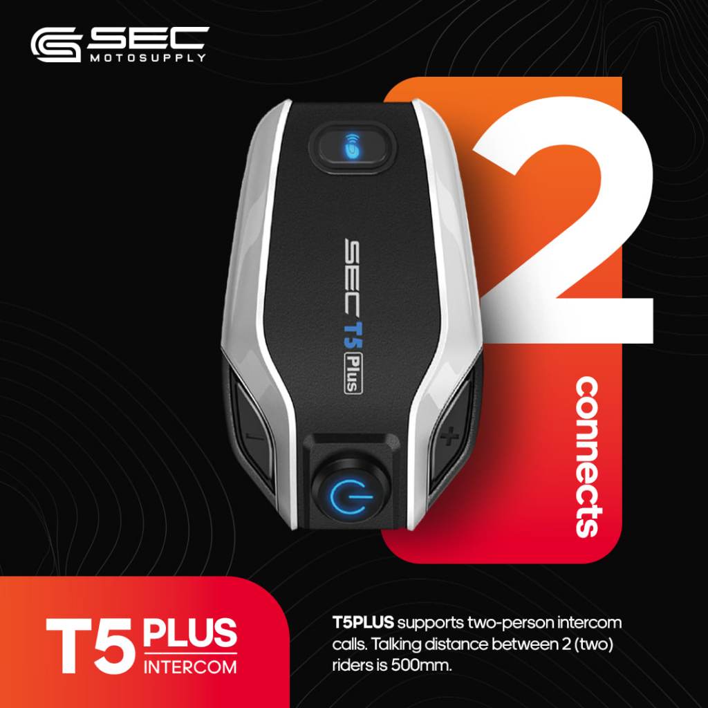 SEC Intercom For Helmet Bluetooth T5 Plus Bluetooth Intercom T-Nicer ...