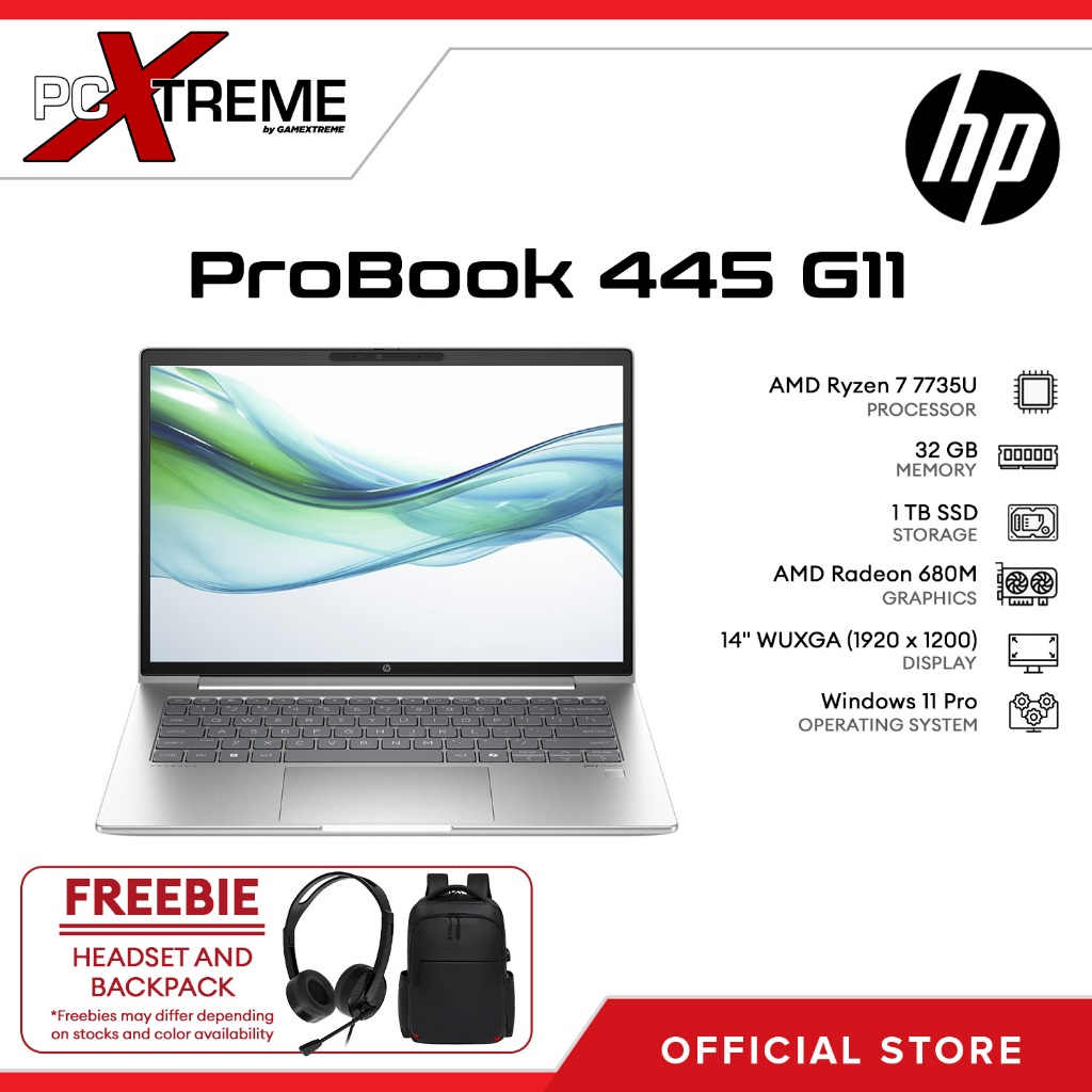 HP ProBook 445 G11 Laptop14” Notebook - WUXGA - AMD Ryzen 7 7735U 32 GB ...