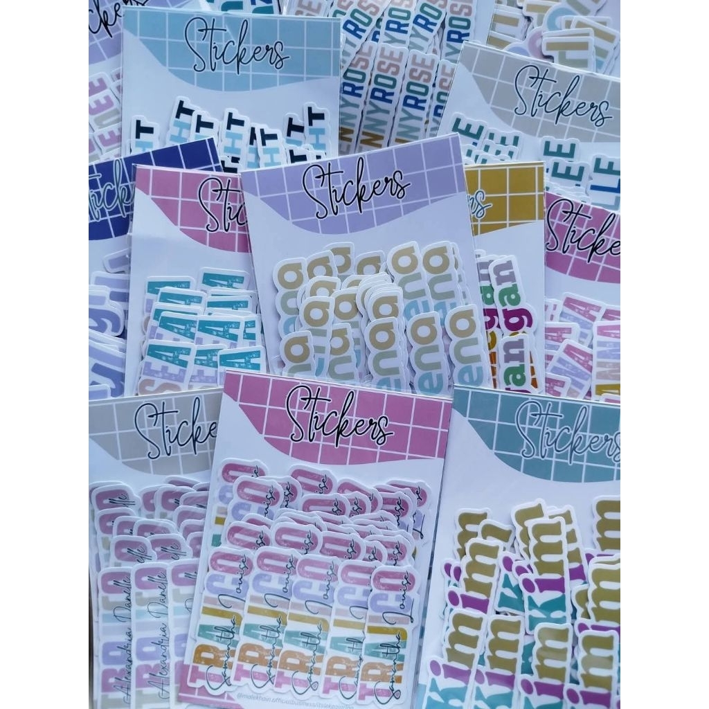 PERSONALIZED NAME STICKERS 20 PCS PER PACK GLITTERY FINISHED | Shopee ...