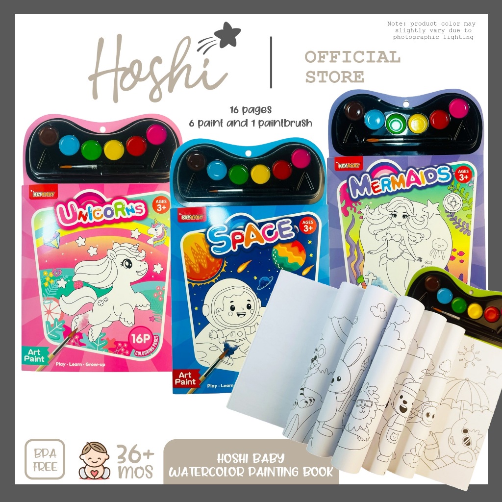 Hoshi Baby Superior Watercolor Painting Coloring with Watercolor Paint ...