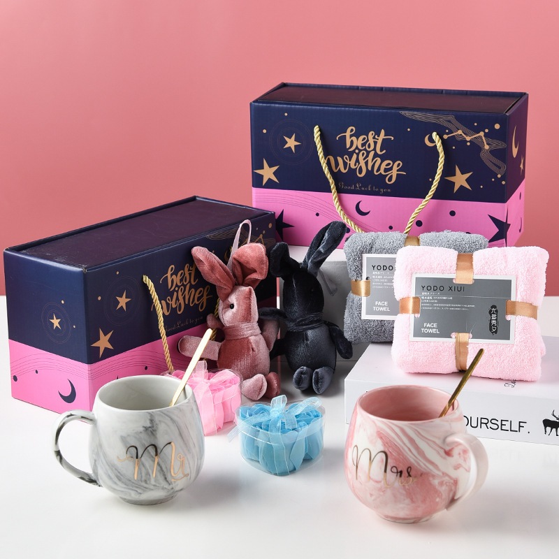 COD Couple’s Mr & Mrs Mugs Set With Gift Box Couple Cups Gift Wholesale ...