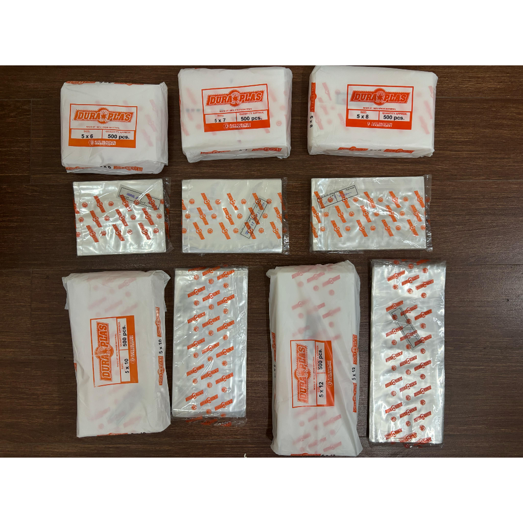 100 pcs/pack [5x6, 5x7, 5x8, 5x10, 5x12] Dura Plas 03 Orange Thick ...