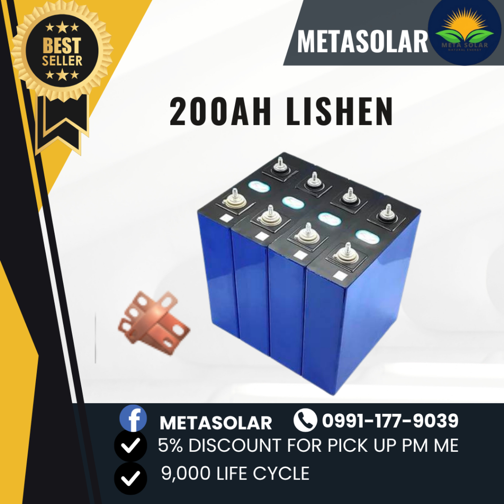 BRANDNEW 3.2V 200Ah Lishen LiFePO4 Battery – Long Life Lithium Cell for ...
