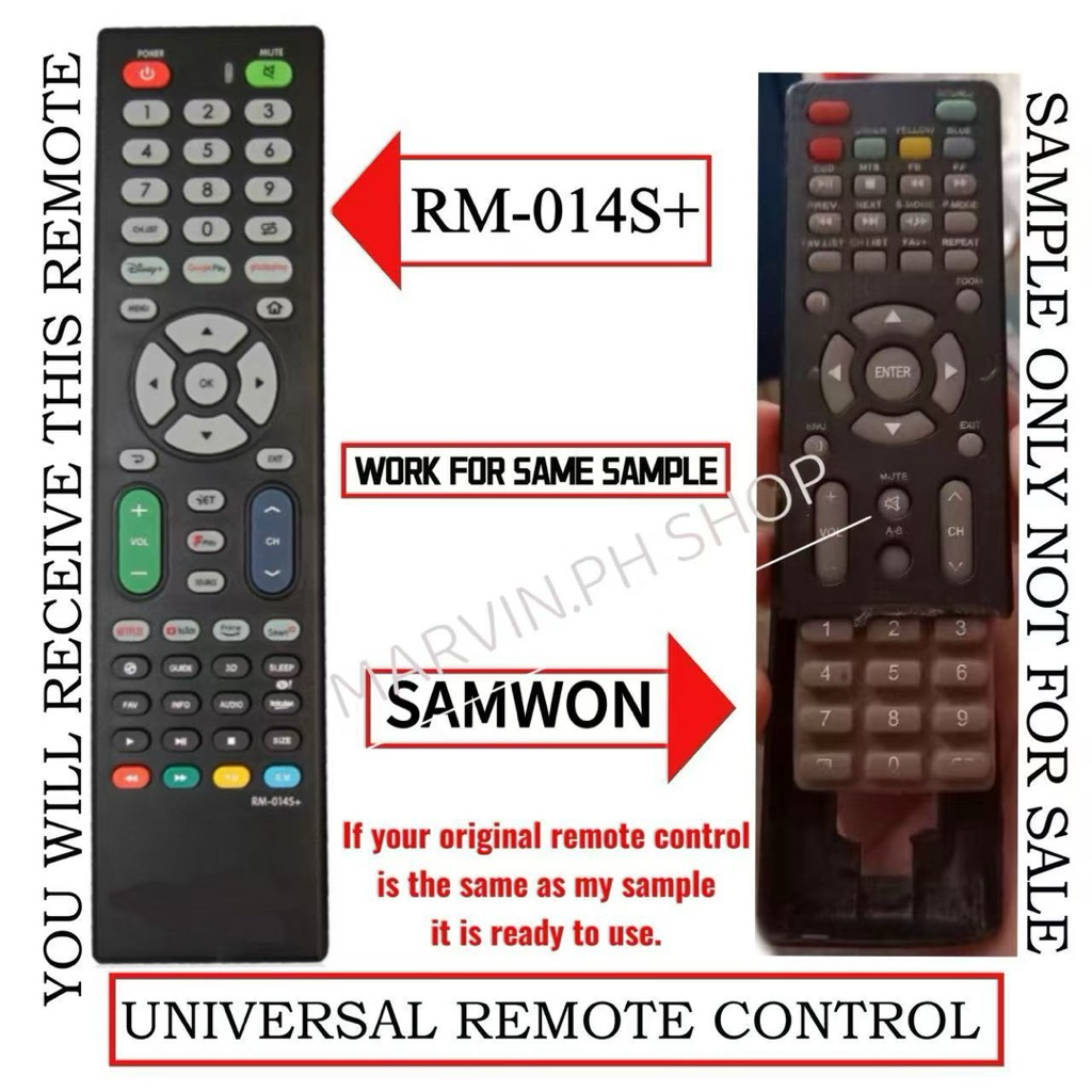 Universal Replacement Remote Control for SAMWON Smart LED TV Remote ...