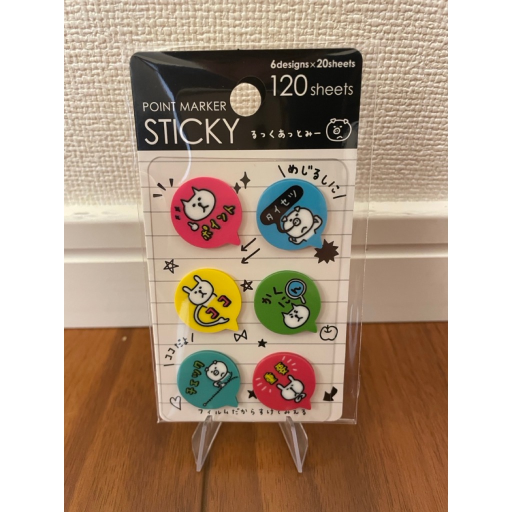 Kyowa Point Marker Sticky Flags – 120 Sheets (6 Cute Designs) Thin ...