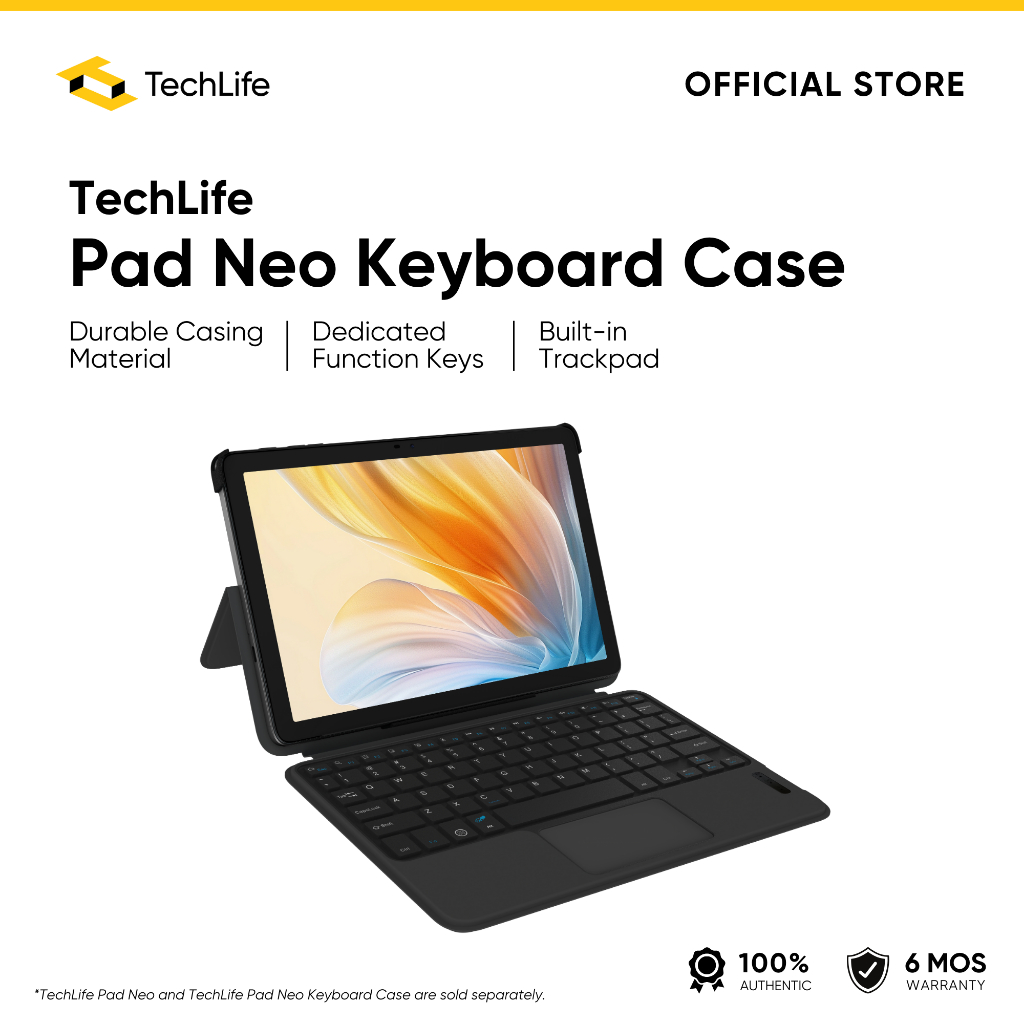 TechLife Pad Neo Keyboard Case l Durable Casing Material l Built-in ...