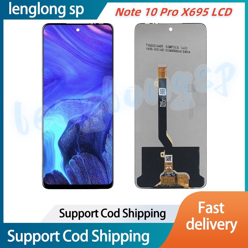Infinix LCD Note 10 Pro X695 LCD Touch Screen Display Frame Assembly ...