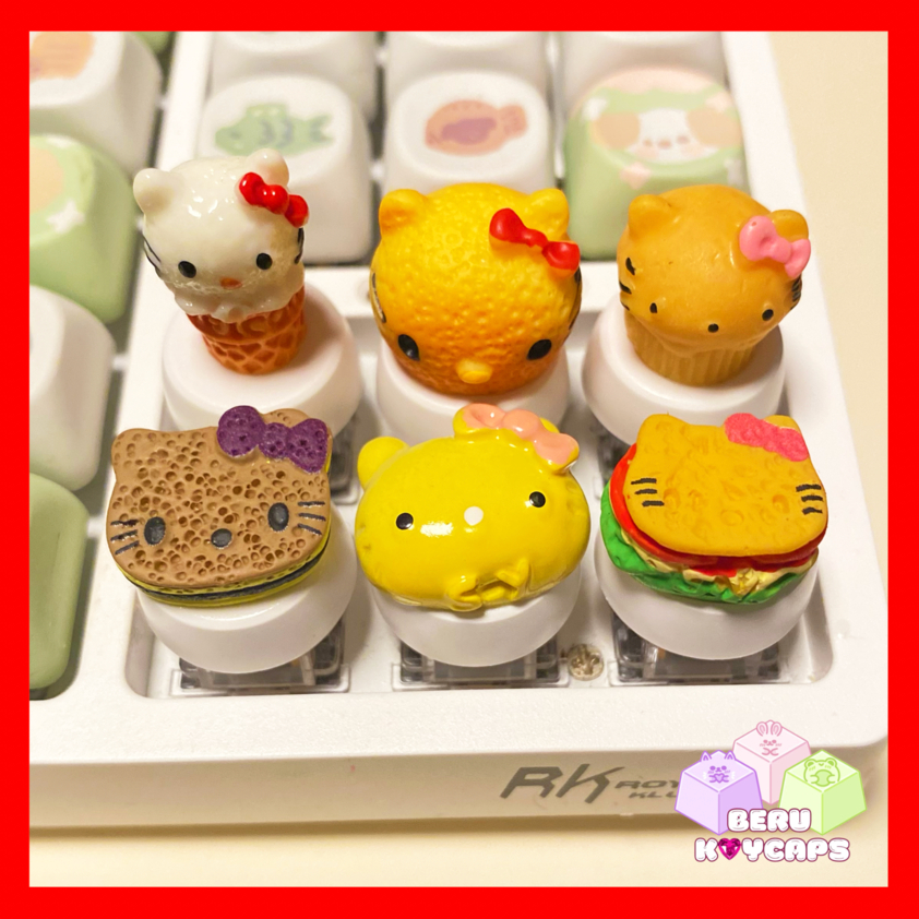 Custom Artisan Sanrio Keycaps Hello Kitty Keycaps for mechanical ...
