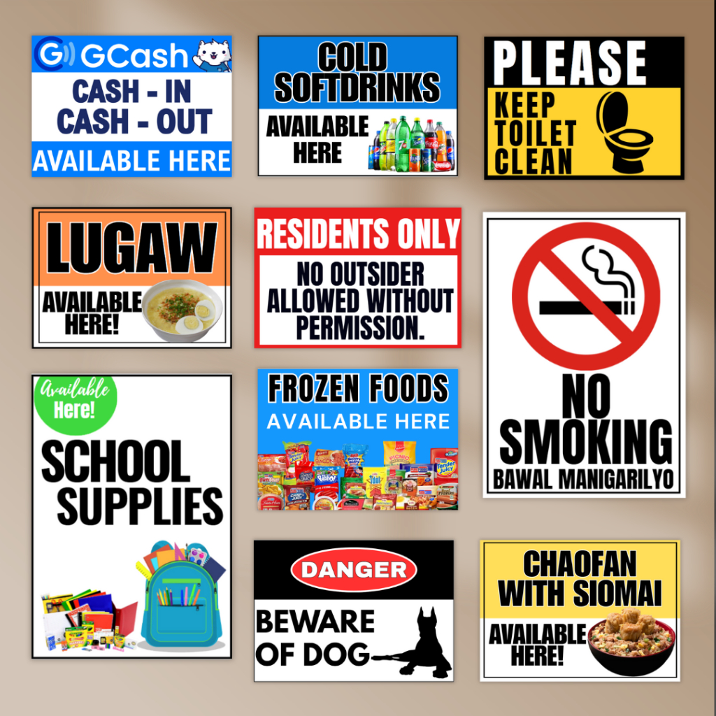 Custom Laminated Signage A4 / A5 - Personalized Signs | Waterproof ...