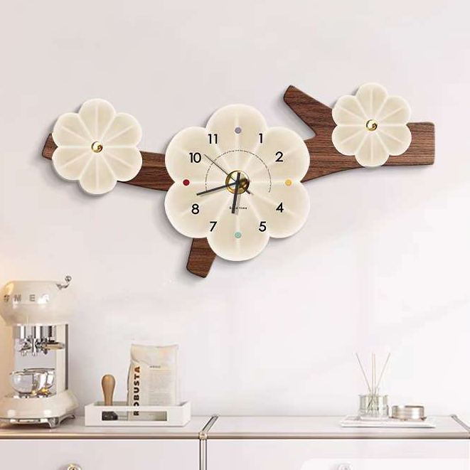 PORTRAIT LANDSCAPE FLOWER WOOD DECORATIVE WOODEN CLOCK | Shopee Philippines