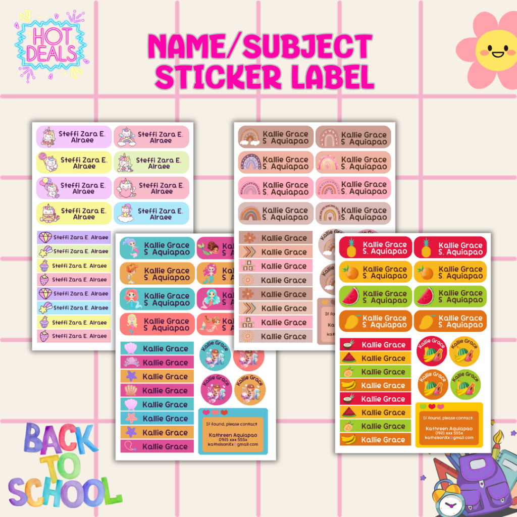 Personalized Name Sticker Label - Vinyl Sticker Waterproof ...