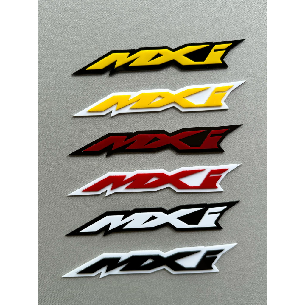 MXi 125 Acrylic Emblem – English Style | 2pcs Set + Free Sticker | Plug ...