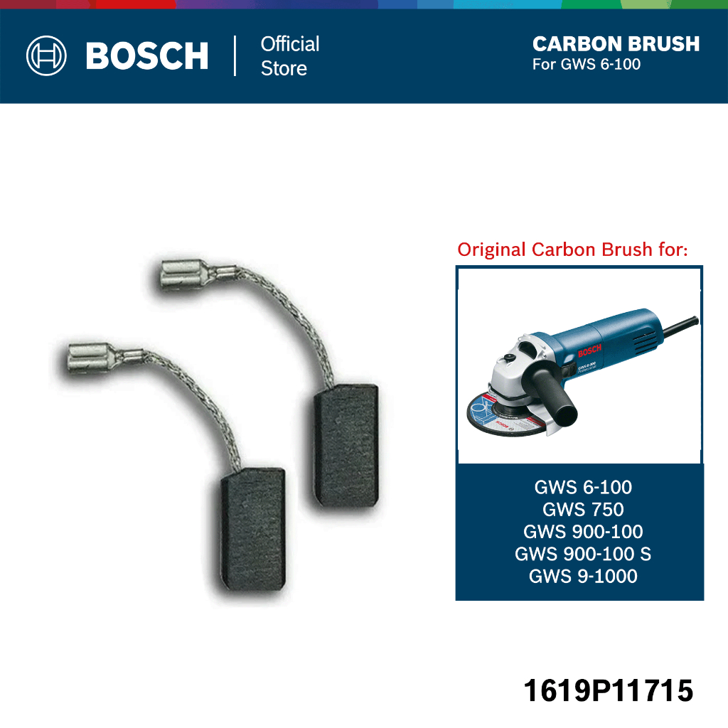 Bosch Carbon Brush for GWS 6-100 S / GWS 750 / GWS 900-100/ GWS 900 ...