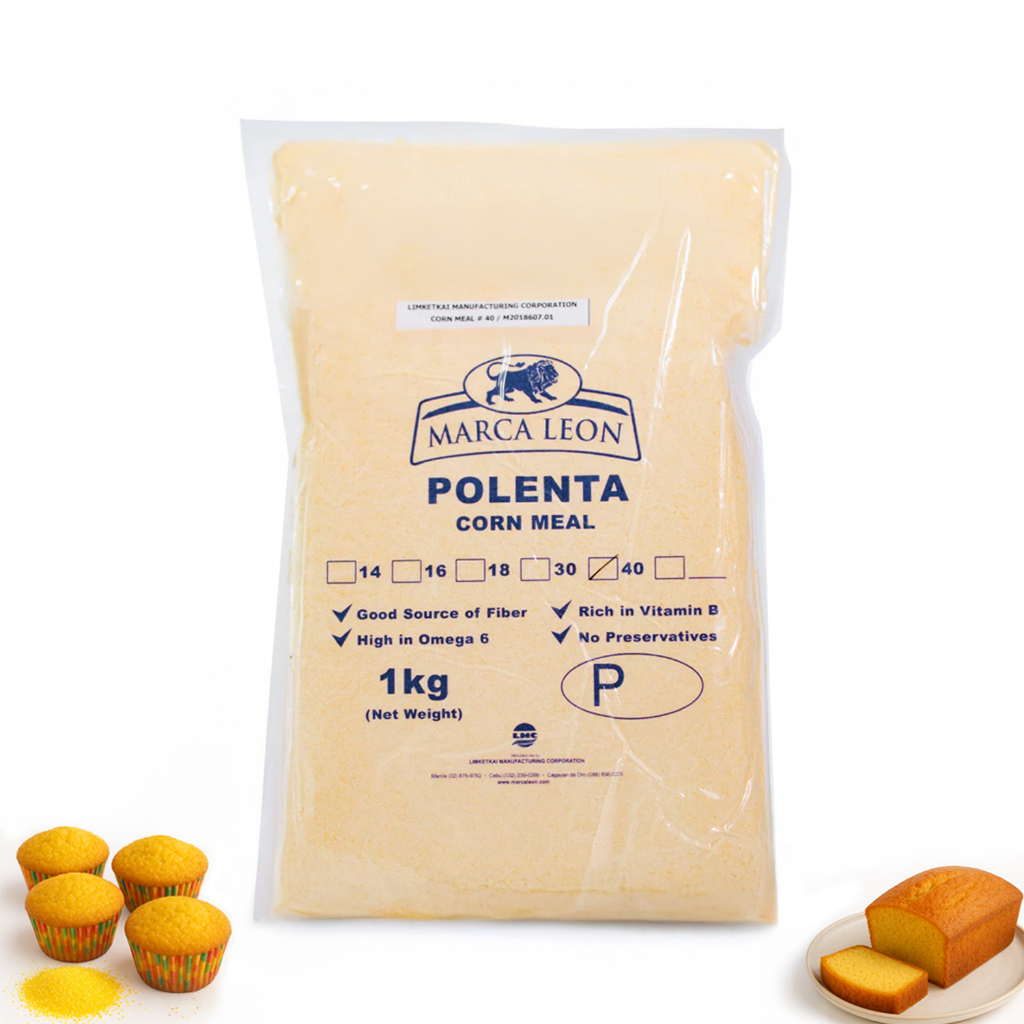 Marca Leon Corn Meal #40 Fine Grind Polenta 1kg - Gluten-Free, Fiber ...