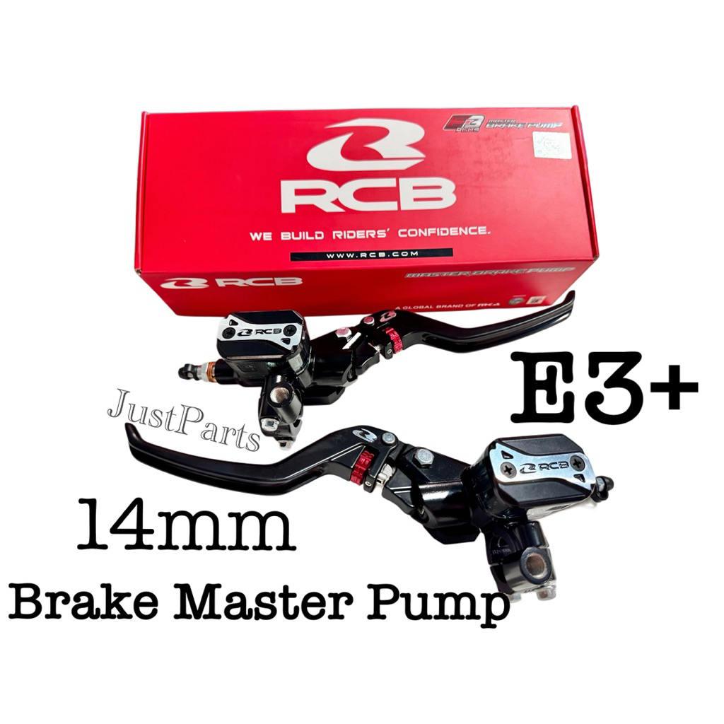 NEW! RCB BRAKE MASTER PUMP E2+ E3+ (plus) SERIES 14MM BLACK UNIVERSAL ...