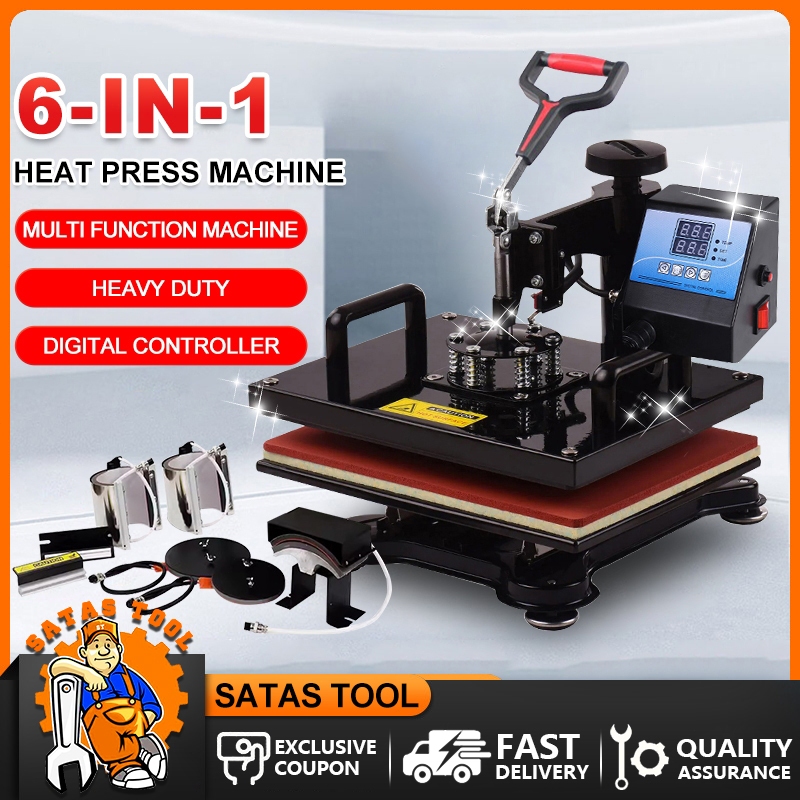 6 in 1 Multi function Heat Press Machine (T-Shirt Press/Mug Press/Plate ...